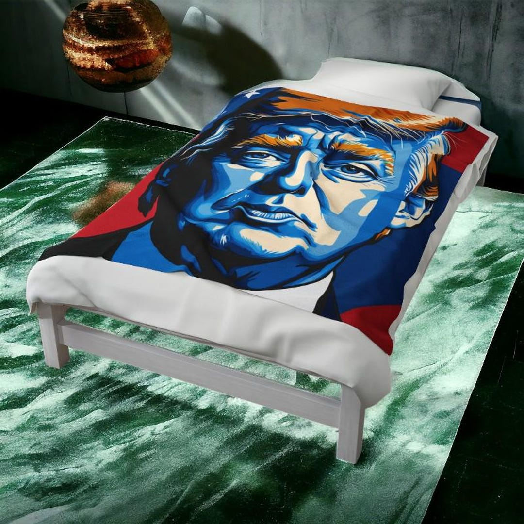 Handcrafted Donald Trump Blanket - Unique Political Design - Cozy and Warm Throw - Perfect Gift ...