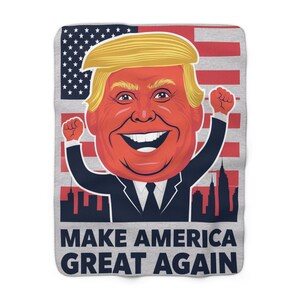Handcrafted Donald Trump Blanket - Unique Political Design - Cozy and ...