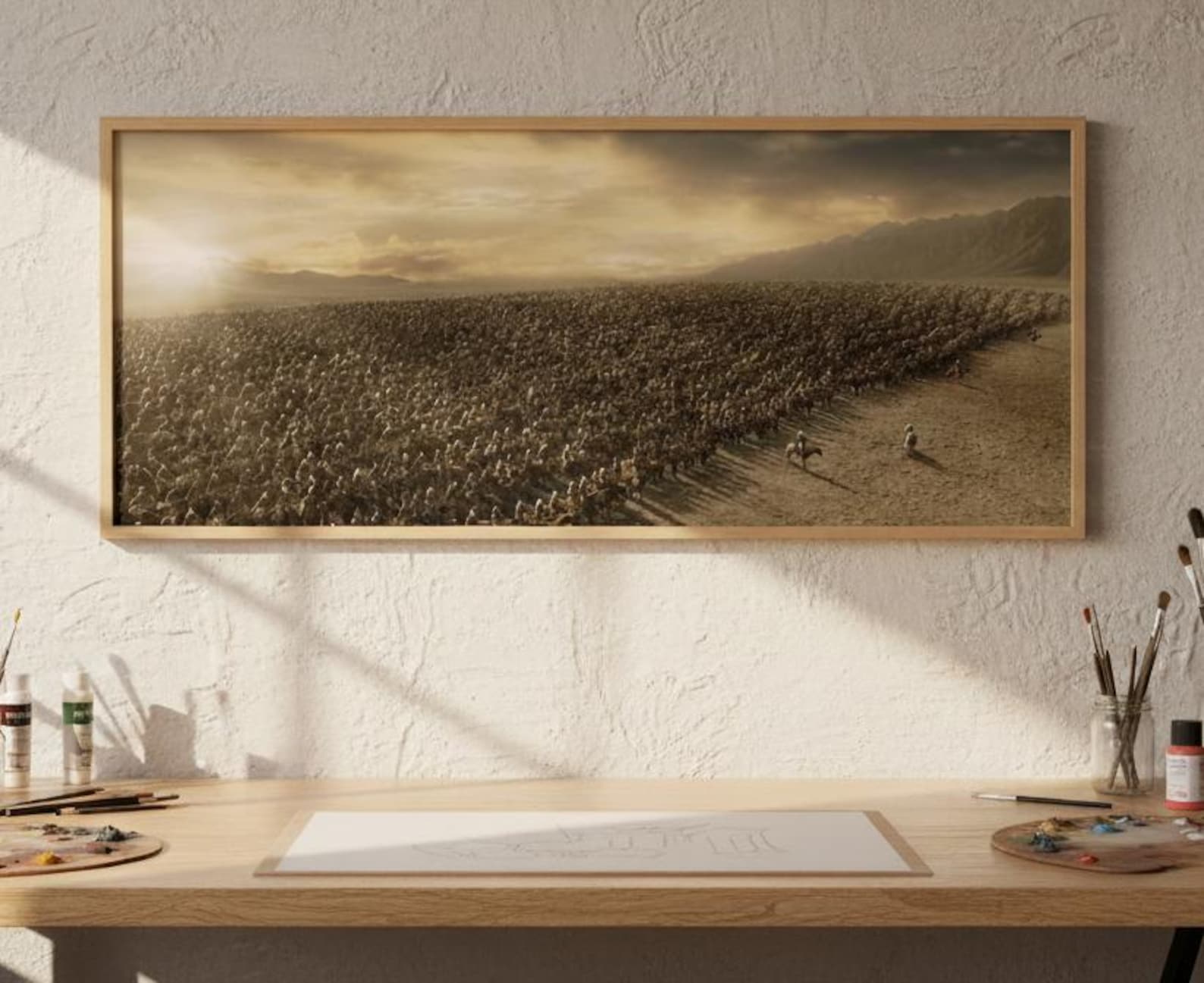 Pelennor Fields Rohirrim Charge Fan Art Oil Painting – Epic Fantasy ...
