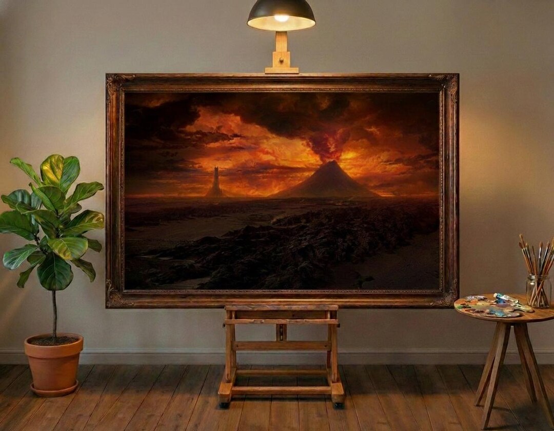 Gorgoroth Mordor Landscape Painting - Lord of the Rings Fan Art - Barad ...