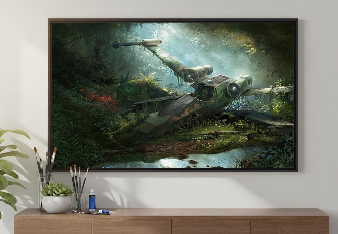 X-wing on Dagobah Original Oil Painting – Star Wars Inspired Cinematic ...