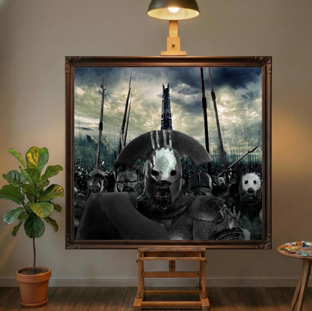 Uruk-hai at Orthanc Isengard Handmade Oil Painting - Saruman White Hand ...