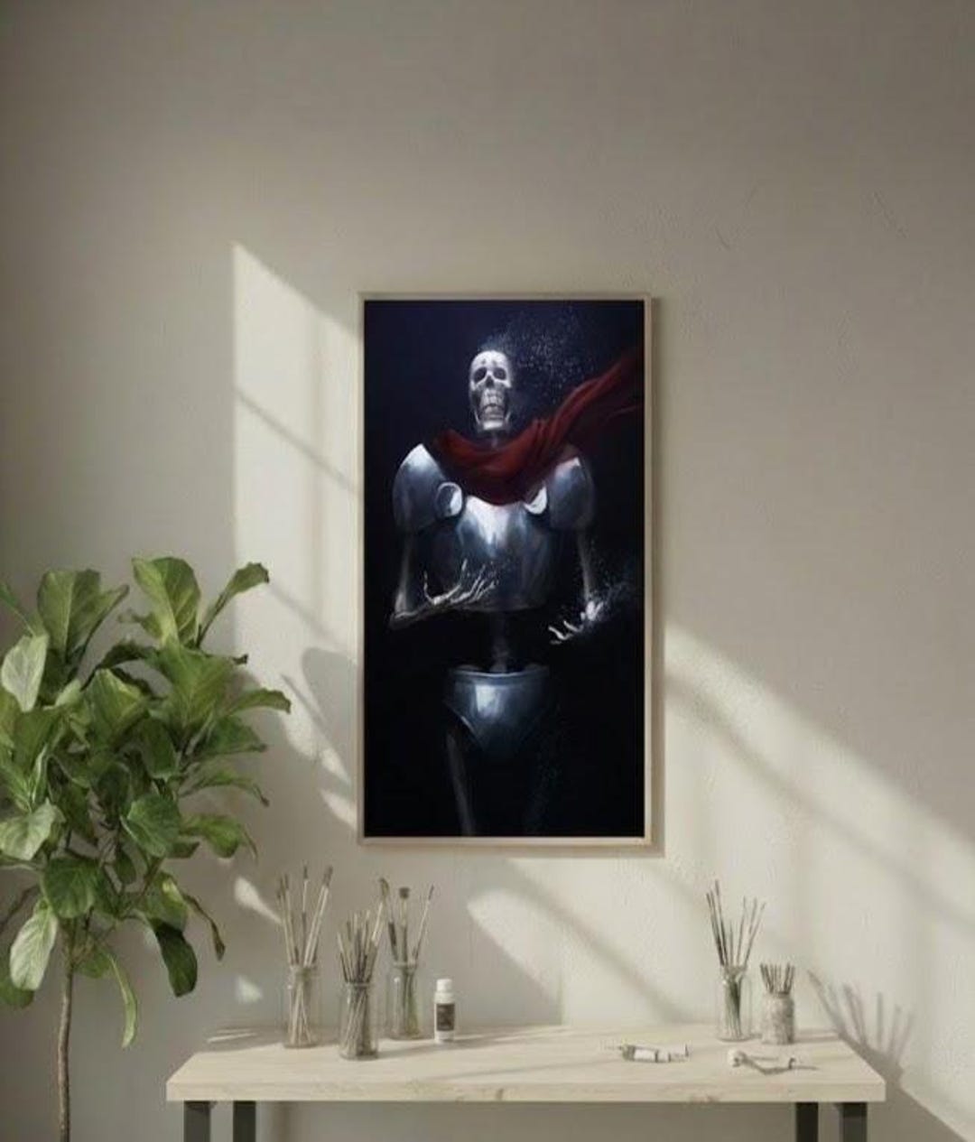 Sans the Skeleton Undertale Portrait Oil Painting – Snowdin Sentry Art ...