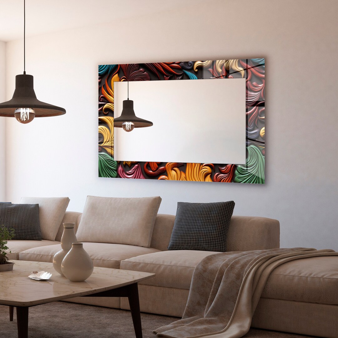 Mirror Wall Decor for Entryway, Glass Wall Decor for Bedroom, Bathroom ...