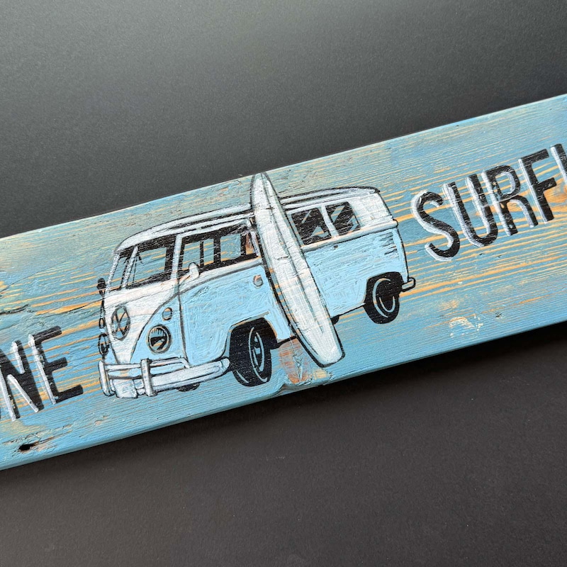 Bilder gemalt surfer - Etsy.de