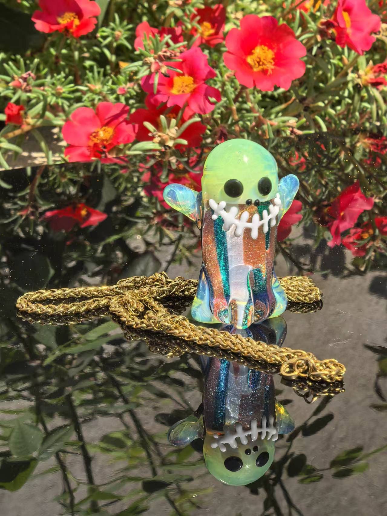 Hand Blown Glass Ghost Ornament: Halloween Collectible Sculpture - Etsy