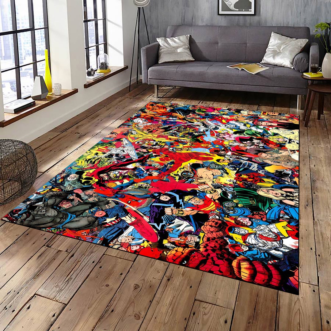 Marvel,marvel Characters Rug,movie Rug,fantastic Rug,movie Decor ...