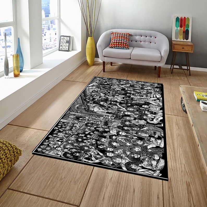 Rock'n Roll Rug, Music Rug, Heavy Metal, Poster Rug, Rock Theme, Punk ...