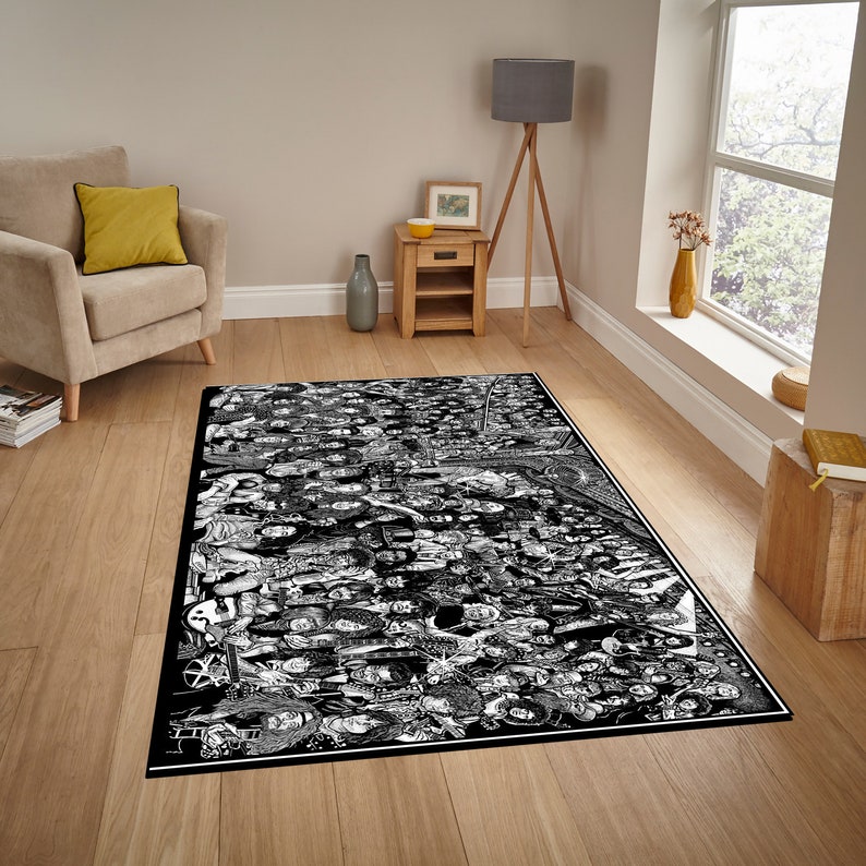 Rock'n Roll Rug, Music Rug, Heavy Metal, Poster Rug, Rock Theme, Punk ...