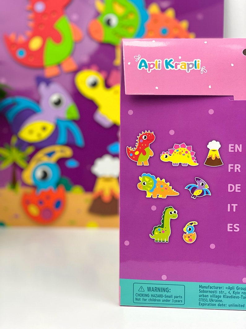Dino Craft Kit, Foam Sticker Shapes to Make Cute Dinosaurs, Creative ...