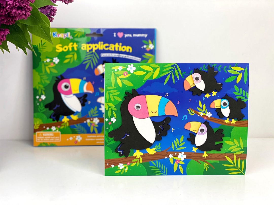 Toucans Craft Kit for Kids, Sticker Activity for Toddlers, Unique ...