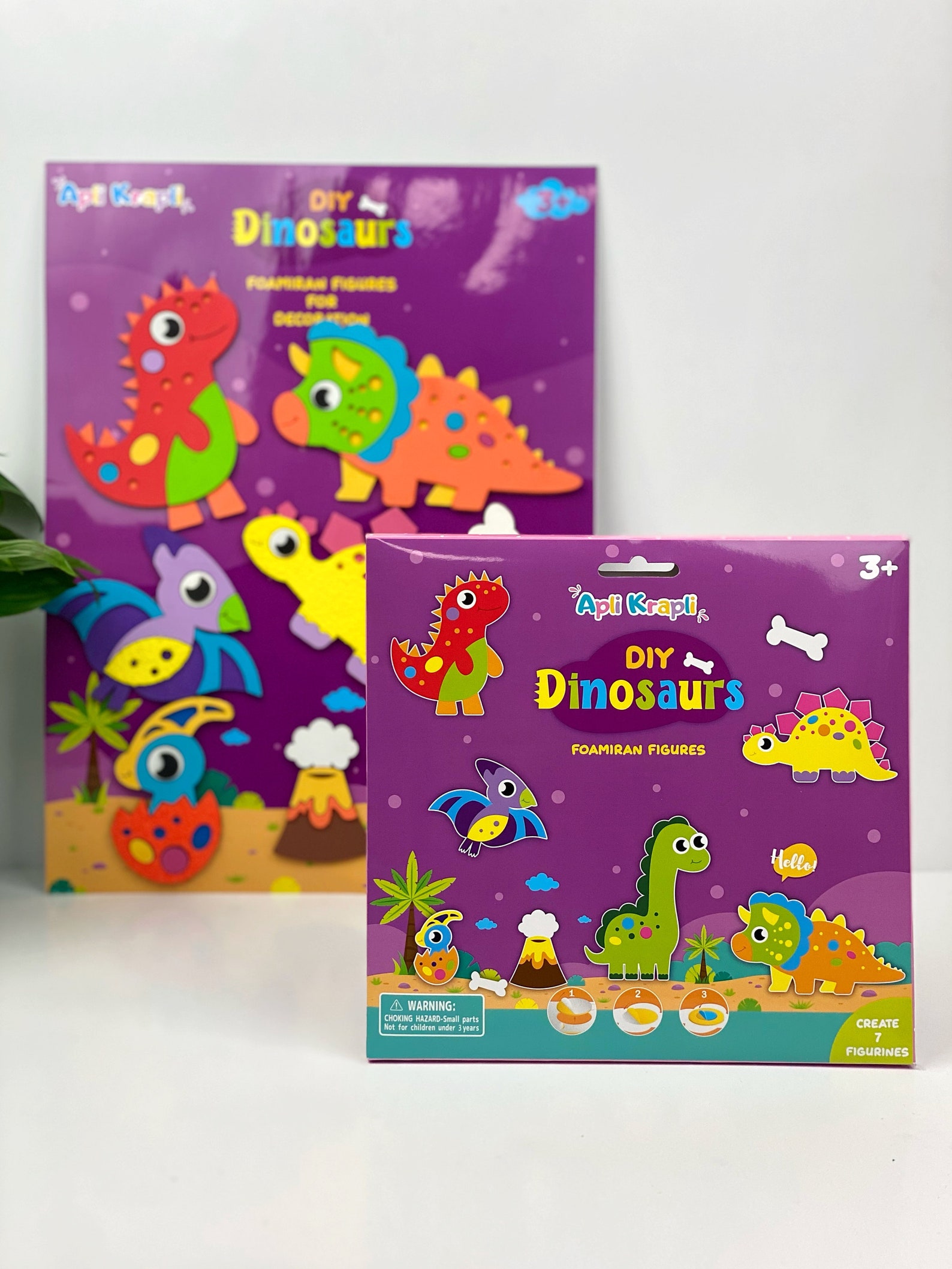 Dino Craft Kit, Foam Sticker Shapes to Make Cute Dinosaurs, Creative ...