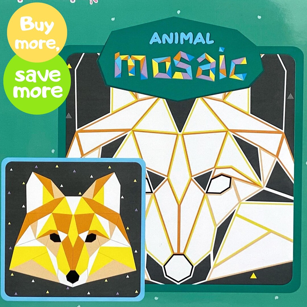 Woodland Animals Activity for Kids, Sticker Mosaic Puzzle, Indoor ...