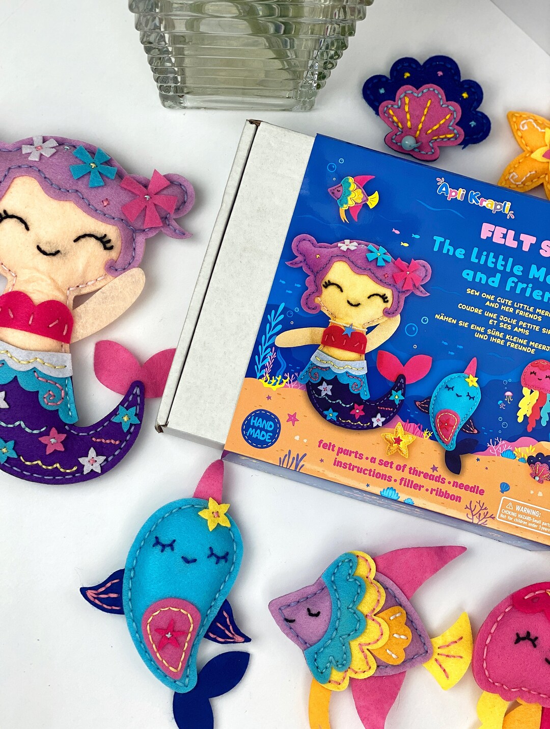 Mermaid Sewing Project Kit, Under the Sea Craft Kit for Girls, Gift for ...