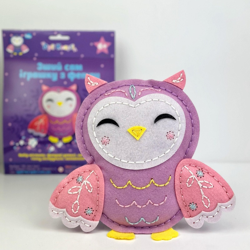 Pink Felt Owl - Etsy