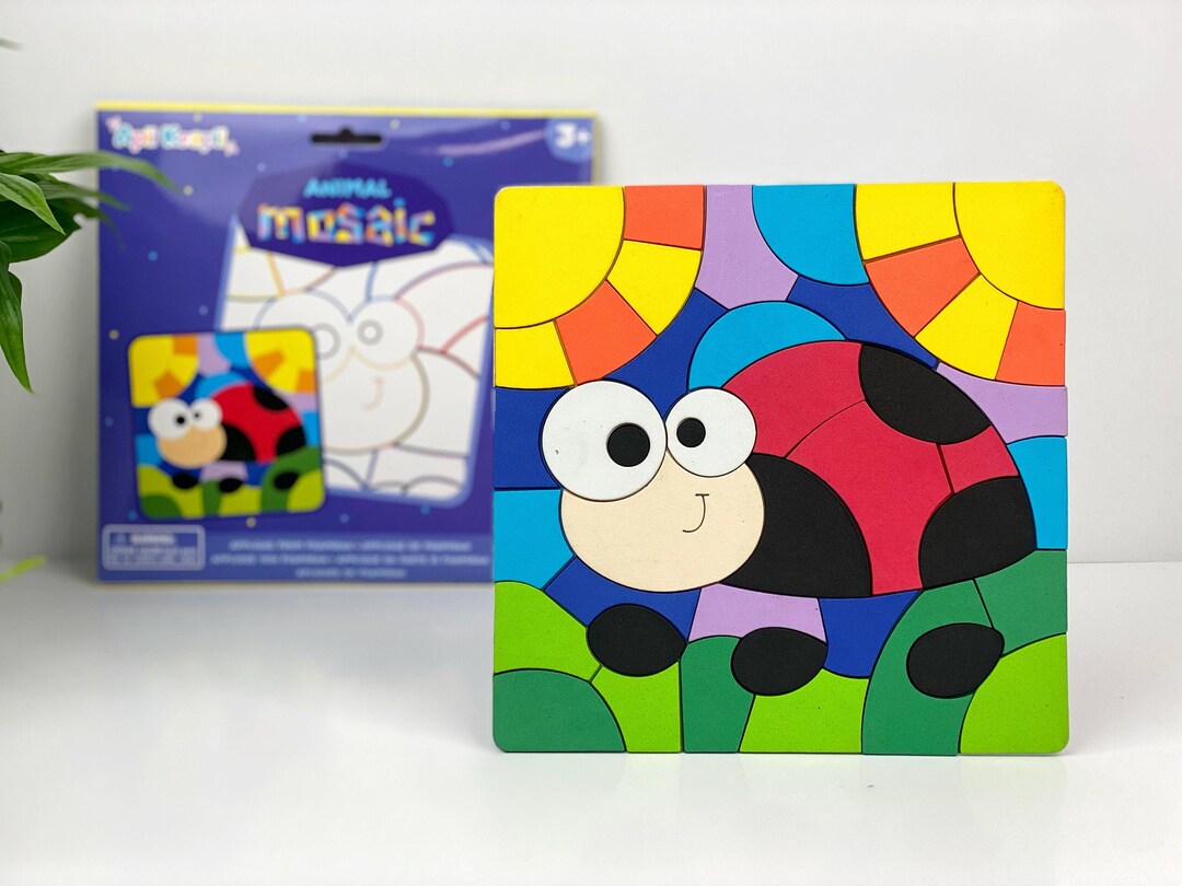 Mix and Match Kids Craft Kits, Foam Mosaic Activity, Shape Matching ...
