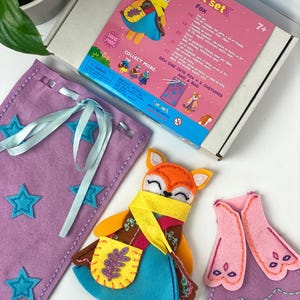 Fox Sewing Project Kit, Kids Activity Kit, Woodland Animals Craft Kit ...