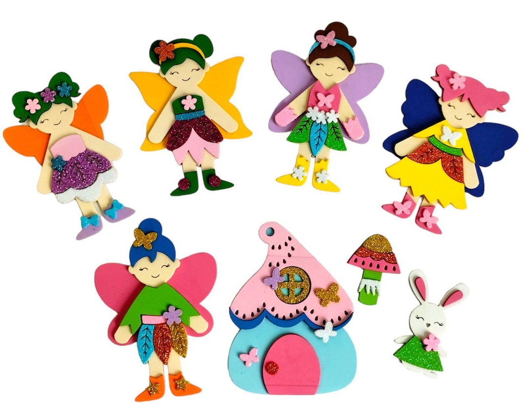 Fairy Figures DIY, Craft Kit for Kids, Sticker Activity for Kids ...