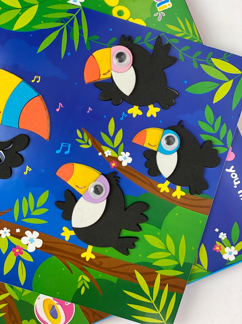 Toucans Craft Kit for Kids, Sticker Activity for Toddlers, Unique ...