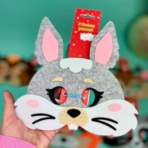 Bunny Felt Eye Masks for Kids, Felt Animal Mask, Pretend Play, Face ...
