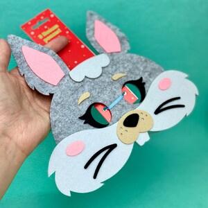 Bunny Felt Eye Masks for Kids, Felt Animal Mask, Pretend Play, Face ...