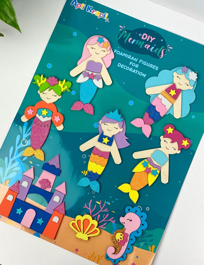 Mermaids Crafts for Kids, Under the Sea Activity Kit, Mermaid and Sea ...