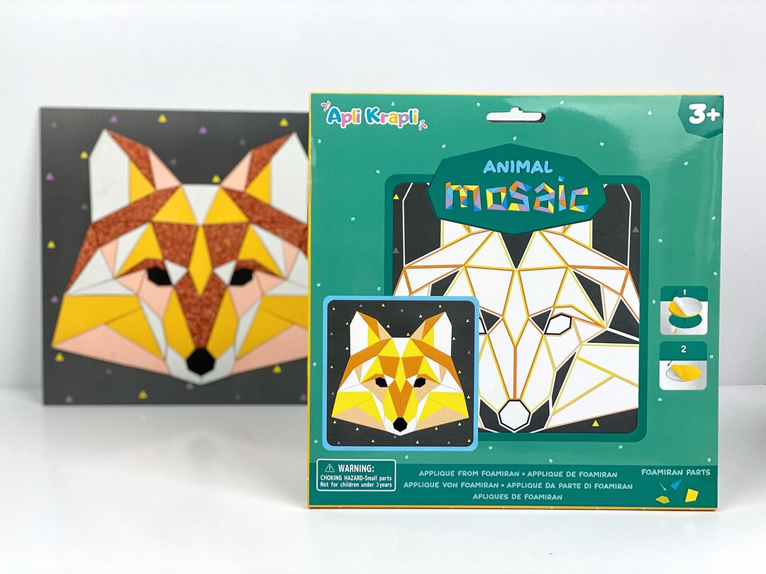 Tangram Puzzle, Fox Mosaic Puzzle Kit for Kids, Educational Mosaic Set ...