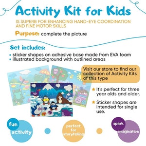 Cats Activity Kit, Self-adhesive Foam Sticker Shapes With Illustrated ...