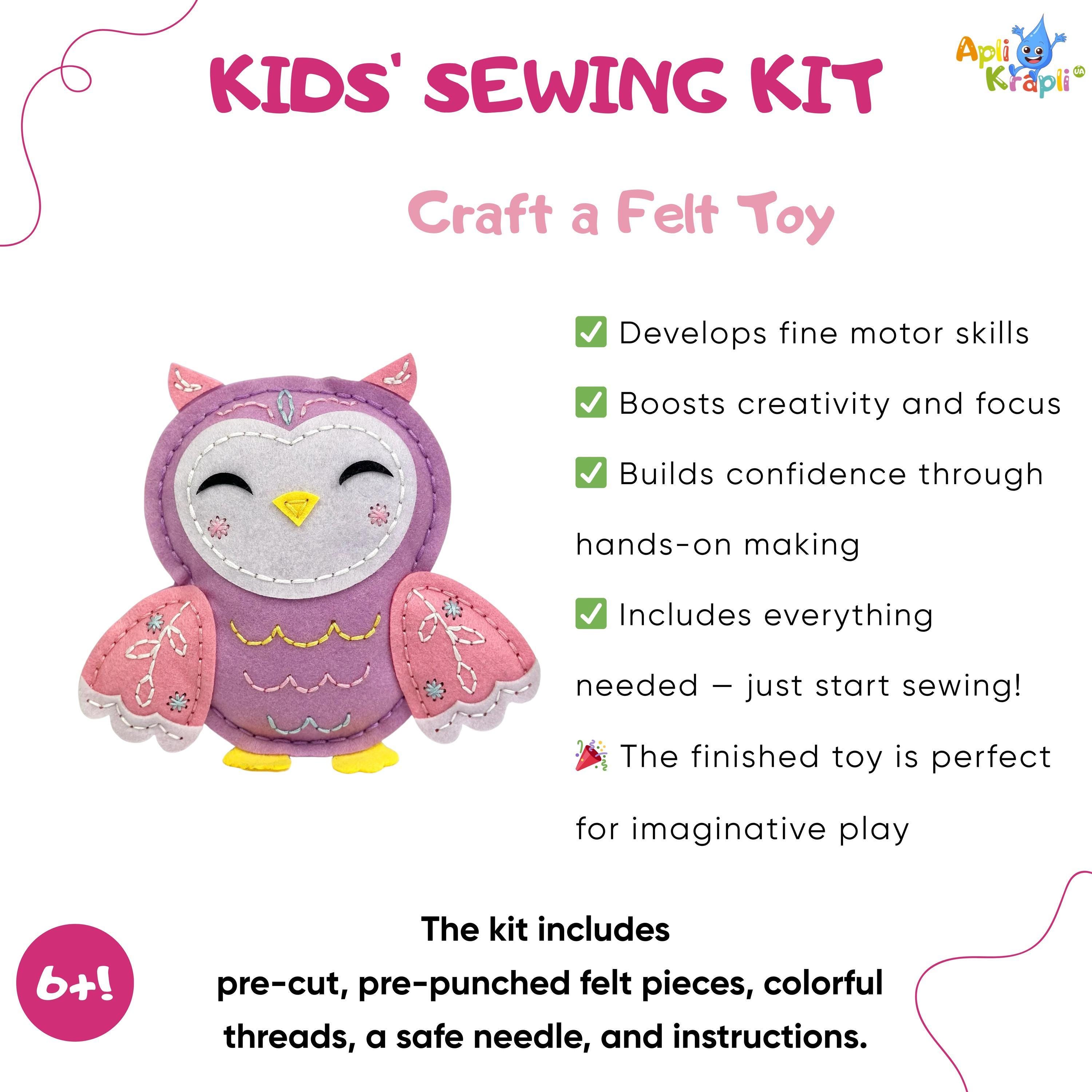 Sewing Kit Stuffed Toy, Easy Crafts for Kids, Creative Gifts for Girls ...