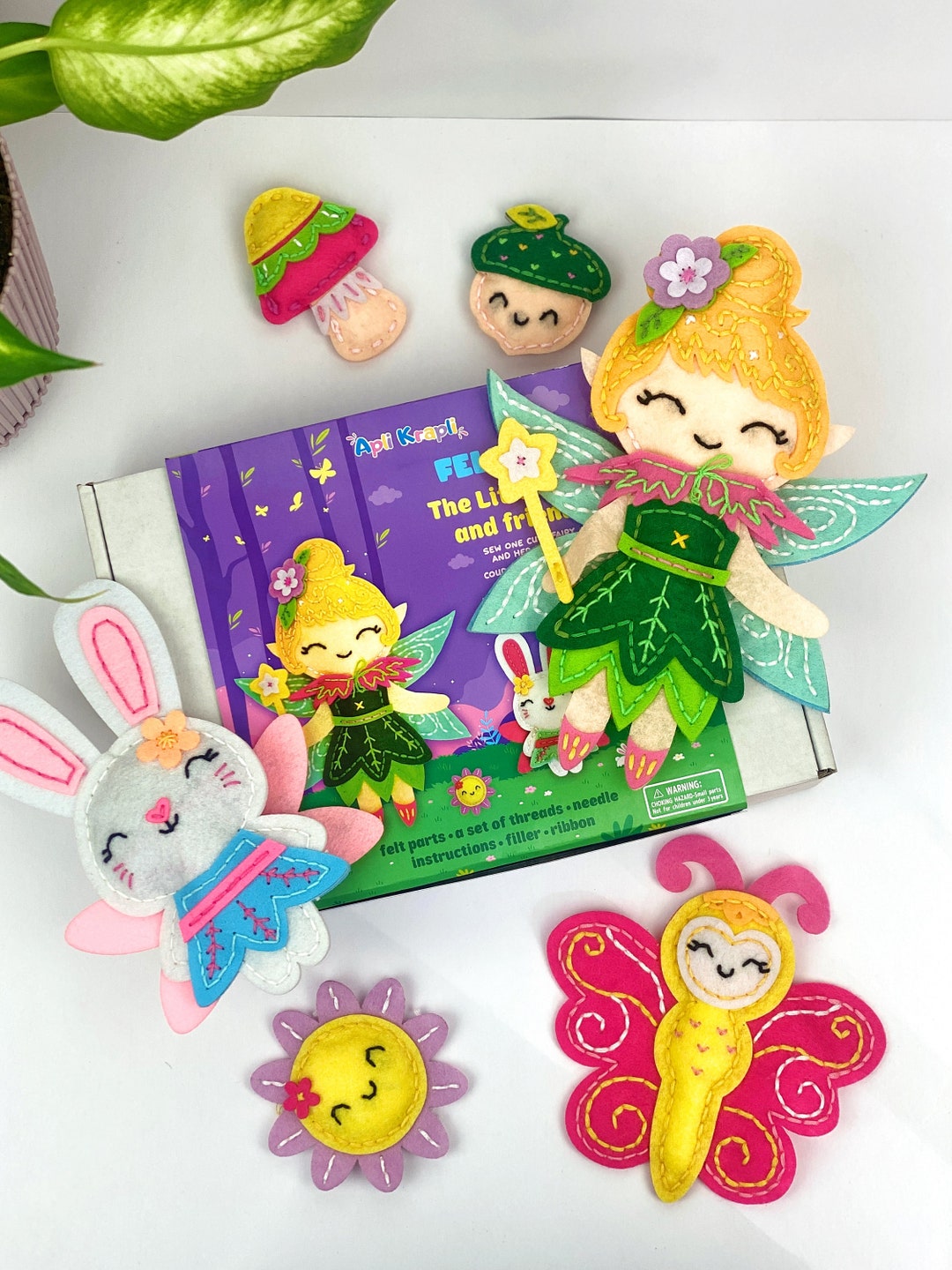 Fairy Sewing Project Kit, Felt Toys Craft Kit for Girls, Gift for 7 ...