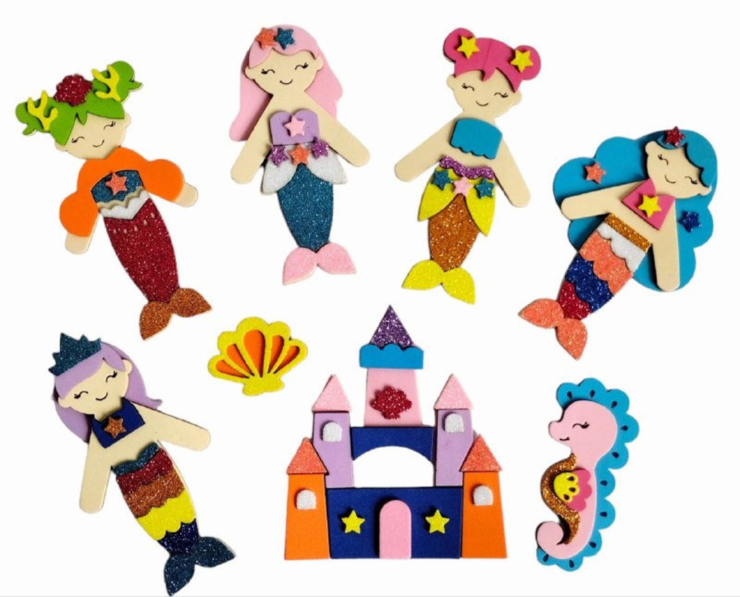 Mermaids Crafts for Kids, Under the Sea Activity Kit, Mermaid and Sea ...