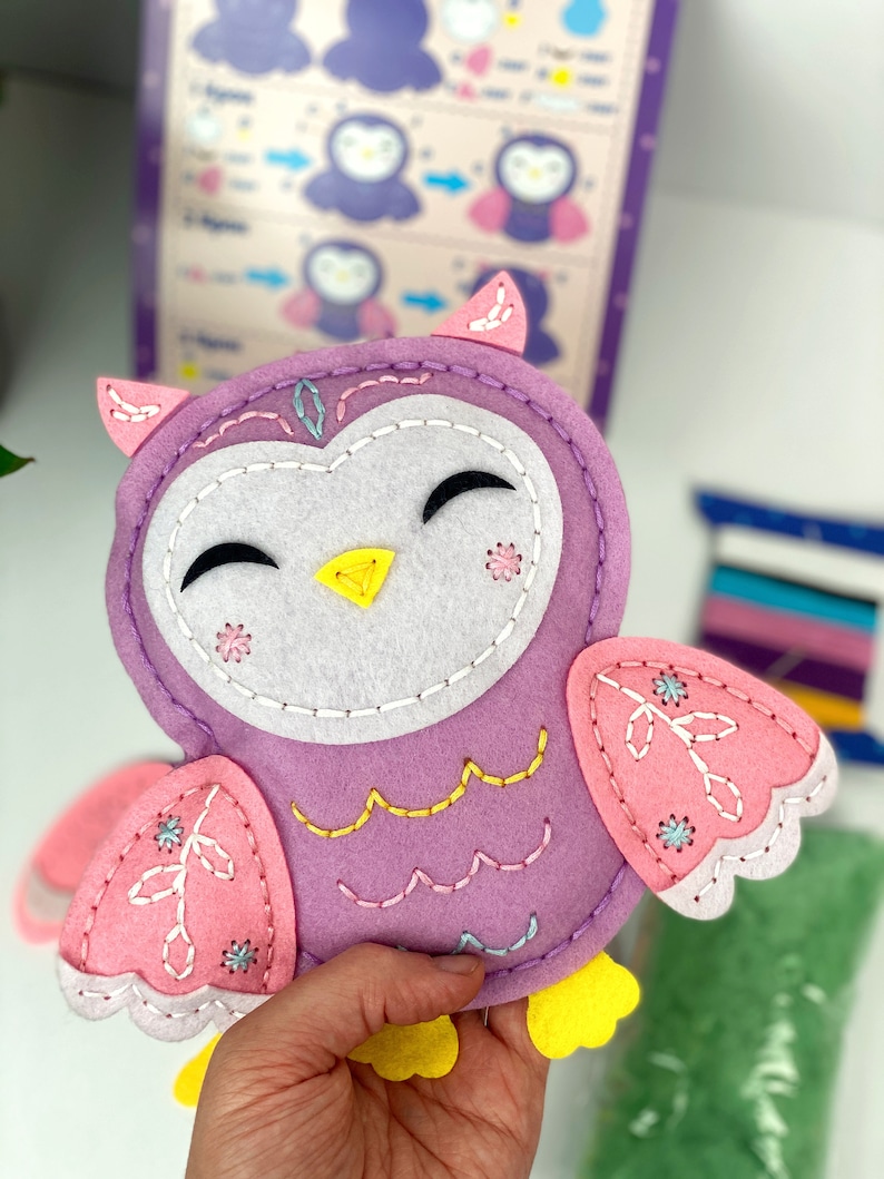 Owl Sewing Kit, Easy Crafts for Kids, Woodland Birds Sewing Kit, Fun Craft Project for Kids ...