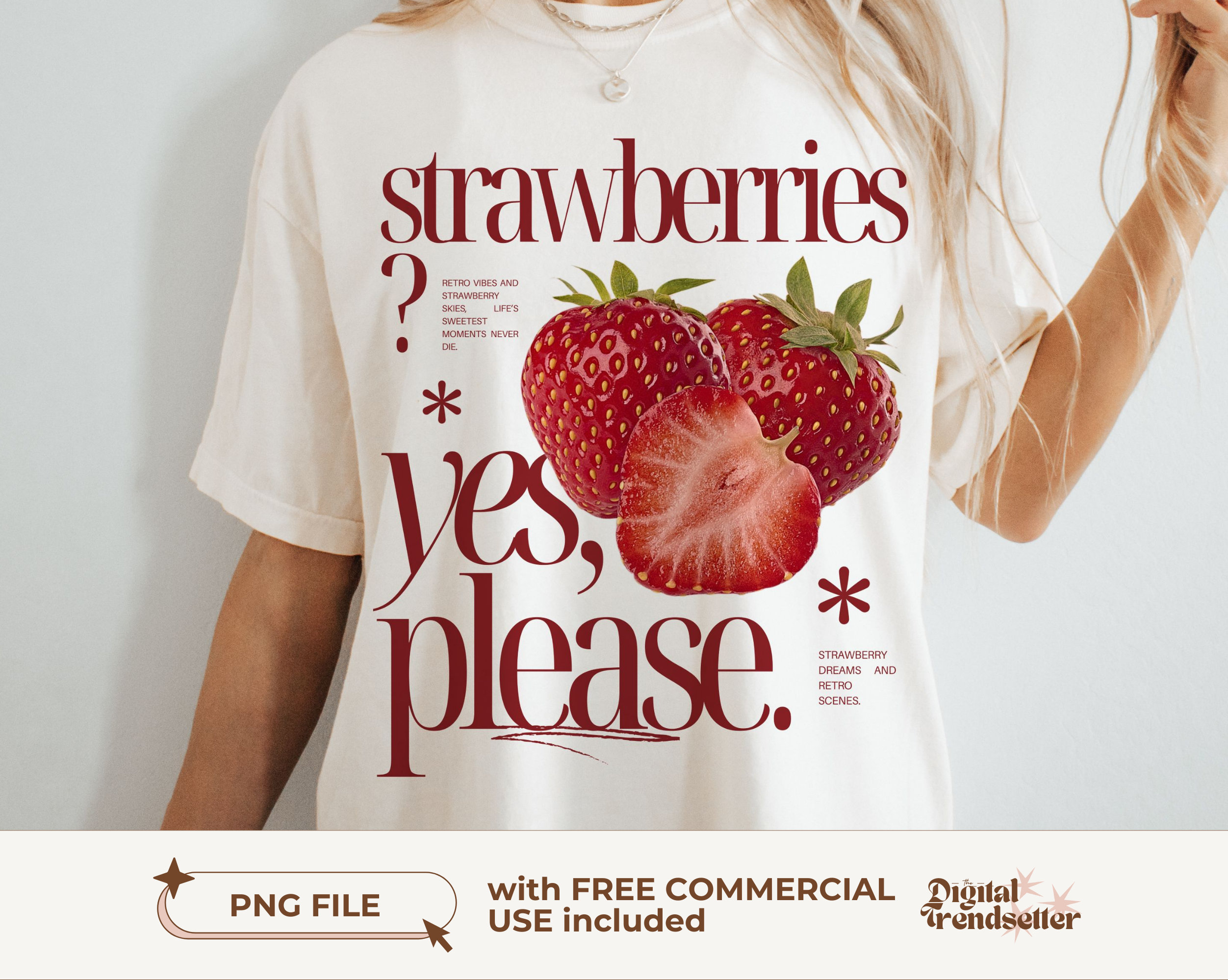 Retro Strawberry Shirt Design Trendy Retro Summer T-shirt Png Aesthetic ...