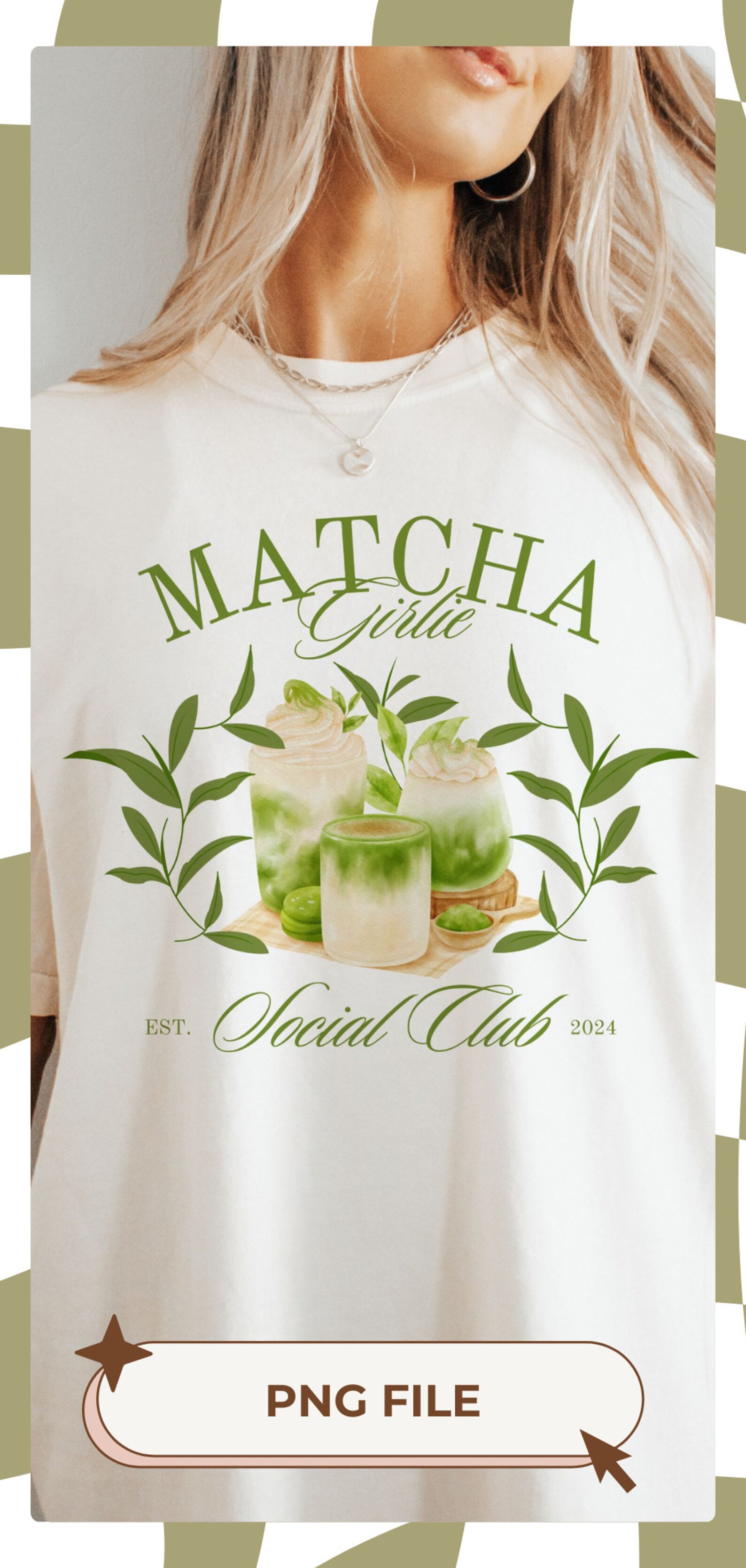 Matcha Latte Png Matcha Girlie Png Trendy Matcha Tea Png Retro Matcha ...