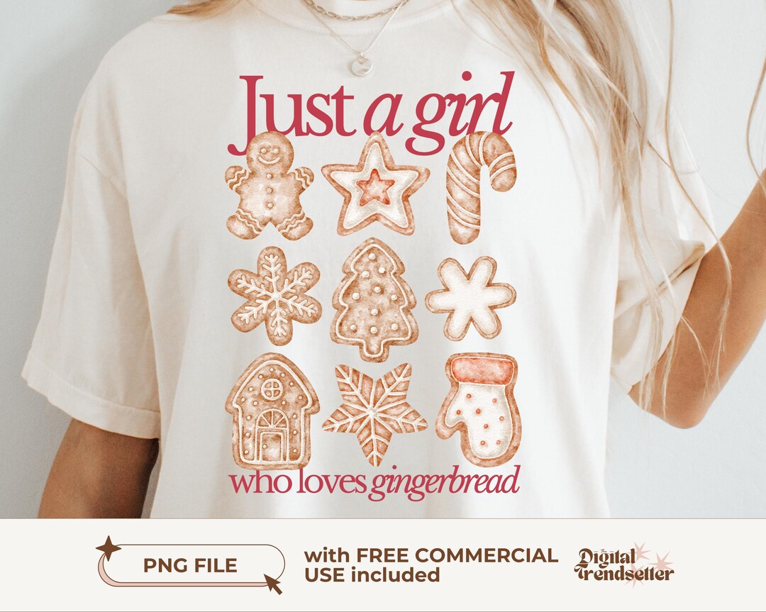 Girly Gingerbread Png Girly Christmas Png Retro Christmas Sublimation ...