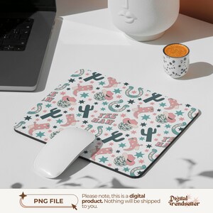 Trendy Western Cowgirl Seamless Pattern 60s Inspired Pastel Western ...