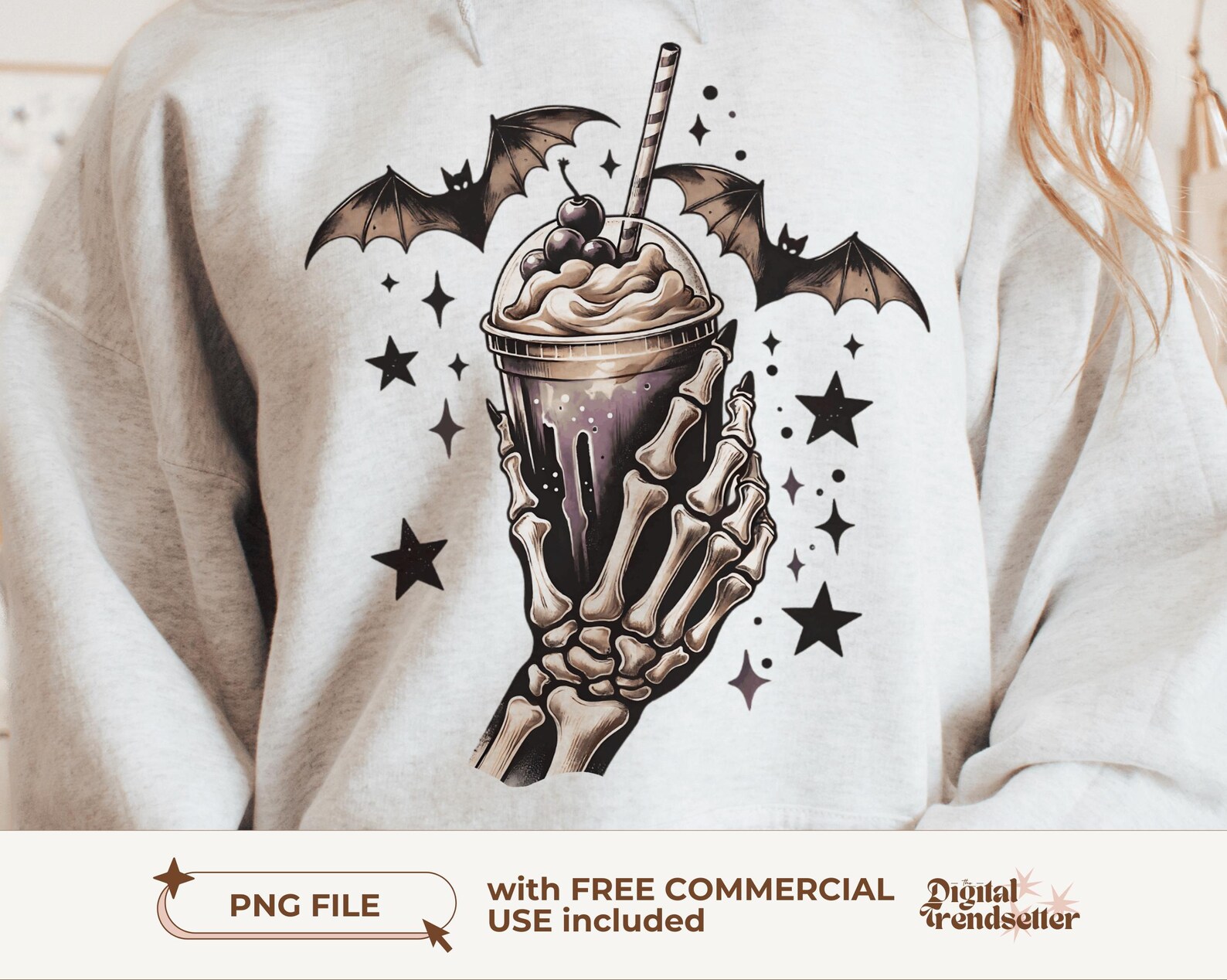 Spooky Halloween Coffee Png Trendy Skeleton Png Spooky Season Png Goth ...
