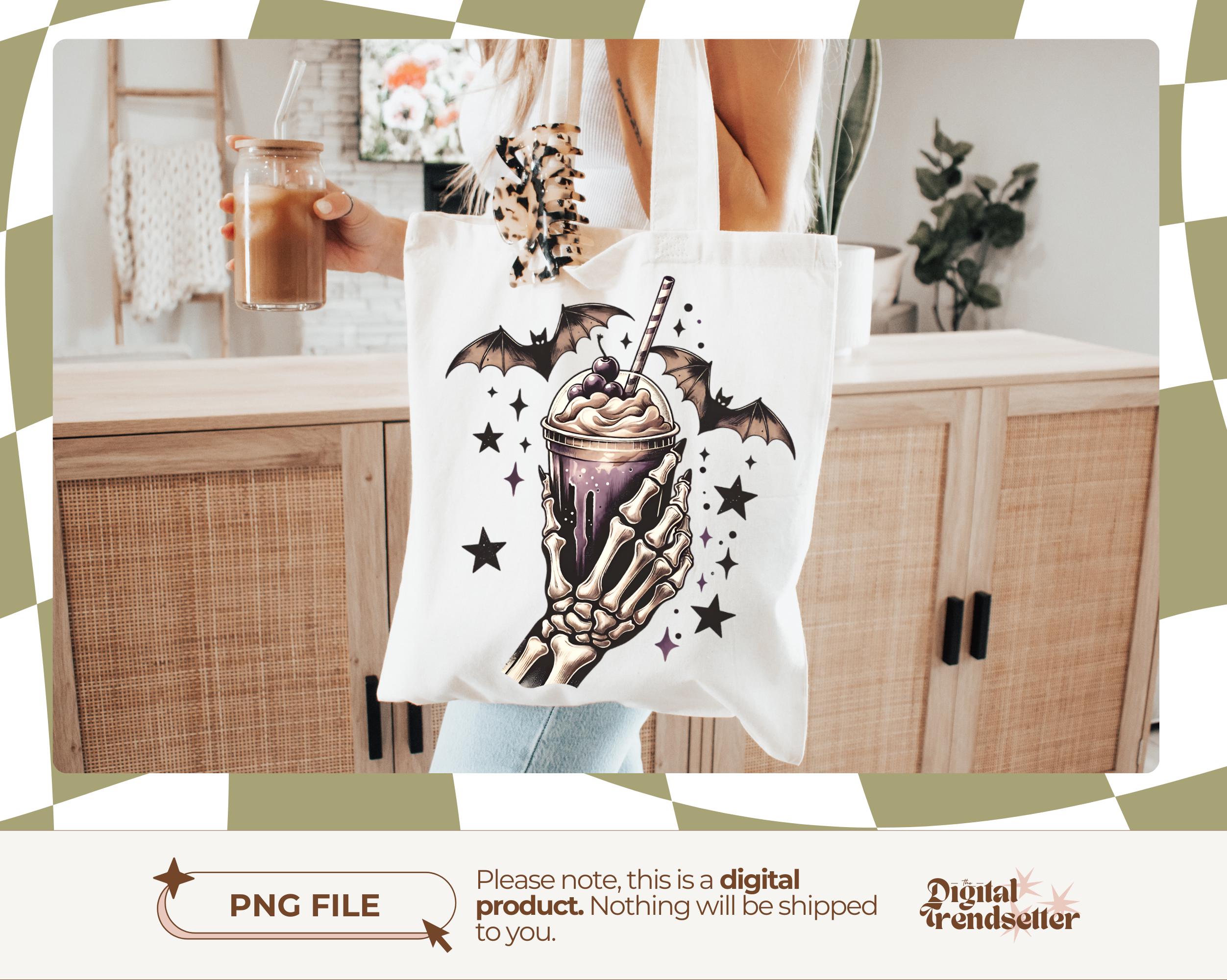 Spooky Halloween Coffee Png Trendy Skeleton Png Spooky Season Png Goth ...