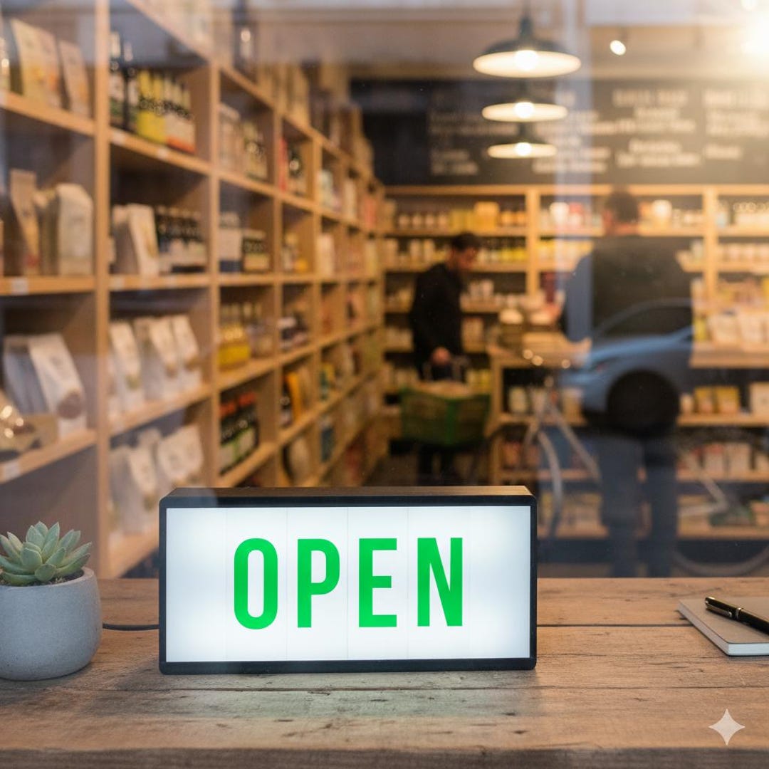 OPEN Sign LED Light Box – 3D Printed Store Sign, Business Open Sign ...