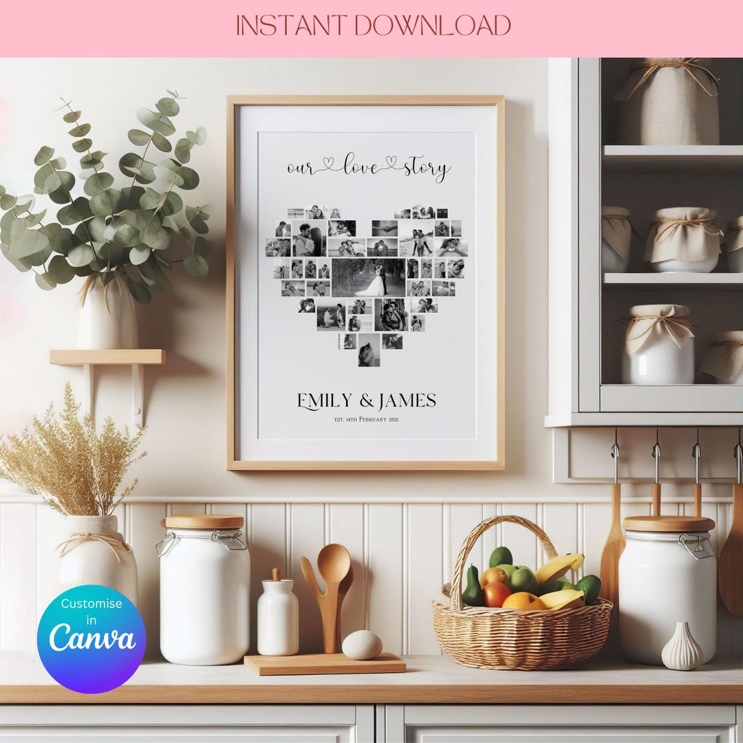 Couples Collage Photo Frame | Personalized Couples Photo | Romantic ...