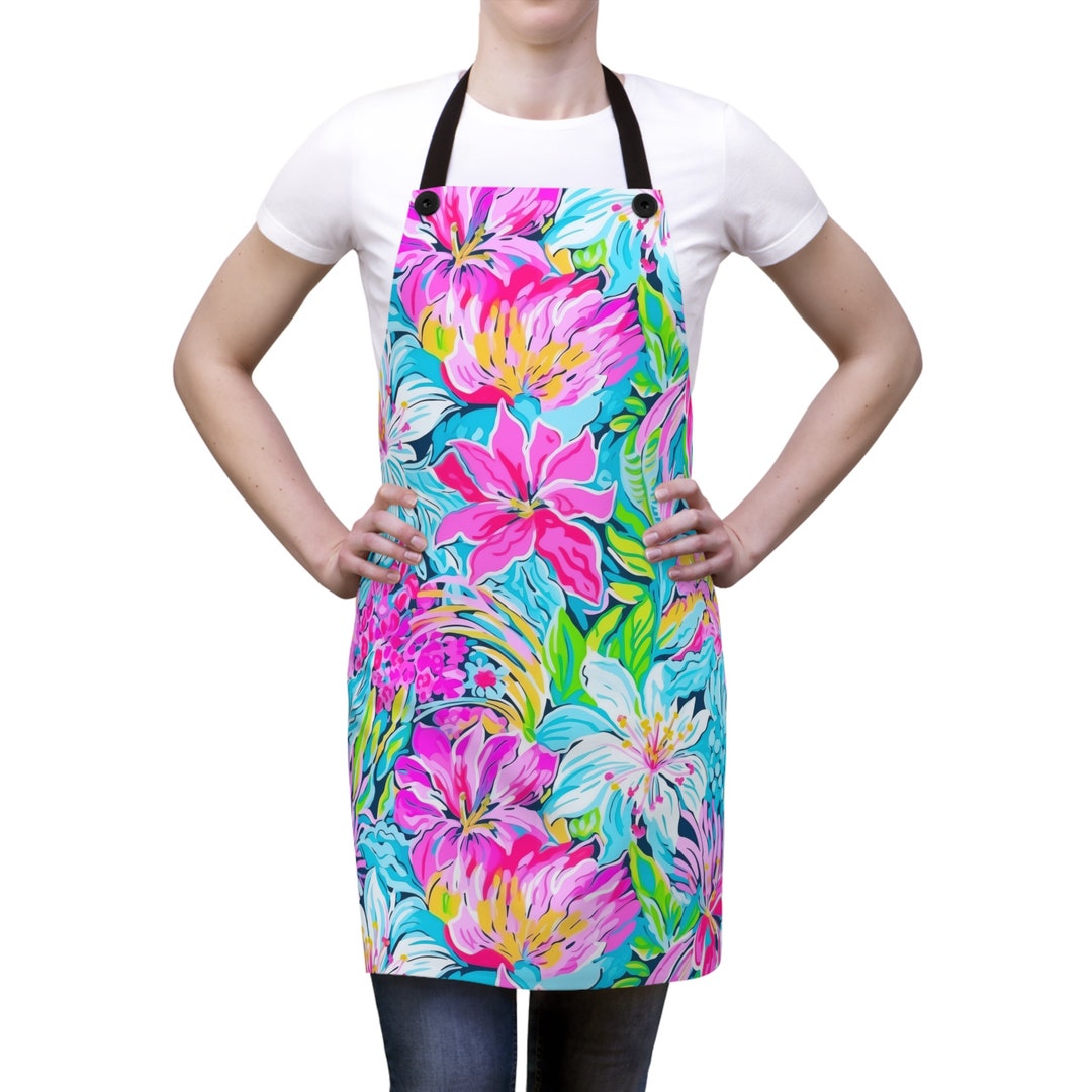 Personalized Initial Apron, Custom Floral Monogram Apron, Gift for Her ...