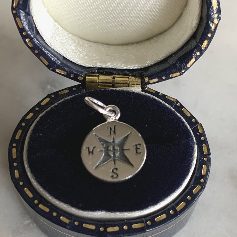 Compass Charm - Etsy