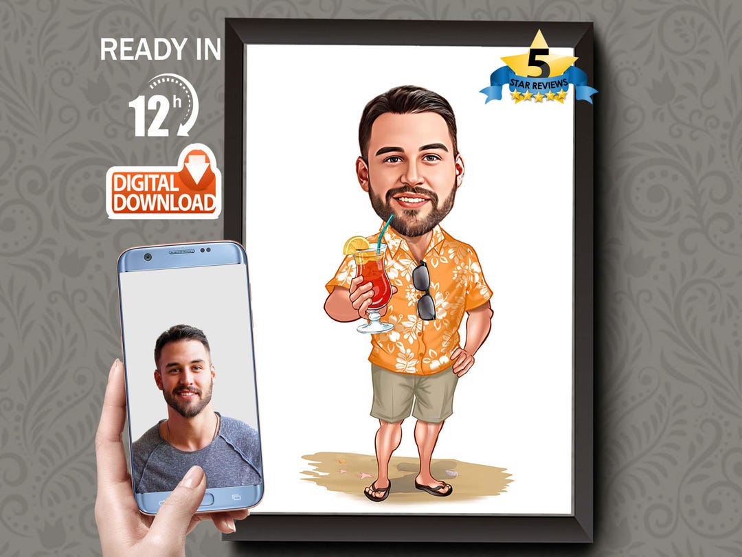 Custom Retirement Cartoon Portrait, Retirement Caricature, Retirement ...