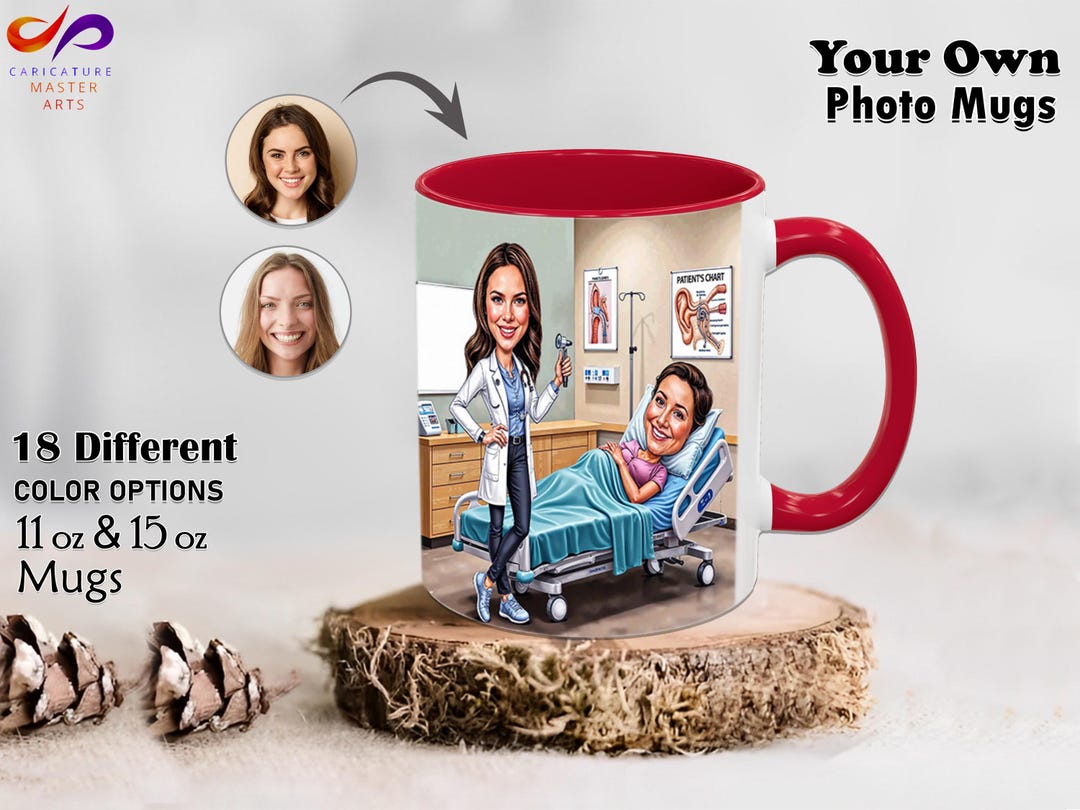 Female Girls Doctor Hospital Stylish Mug Ladies Nurse Your Own Photo ...