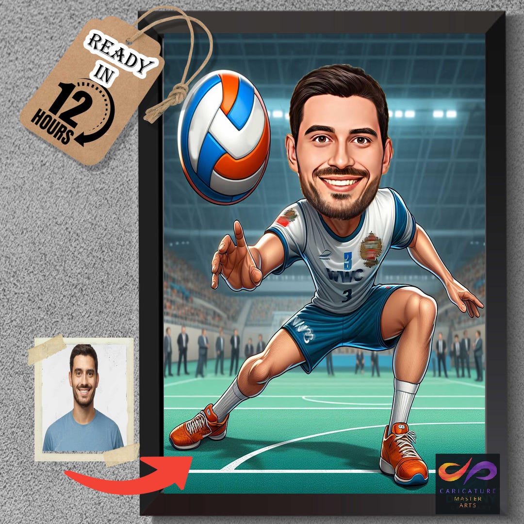 Personalize Player Cartoon Portrait Custom Funny Basketball Player ...