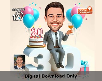 PERSONALIZED 33th BIRTHDAY Extra Special Day Caricature Photo to ...