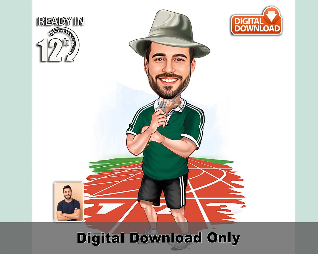 Basketball Coach Cartoon Drawing for Men, Basketball Coach Dad Gift ...