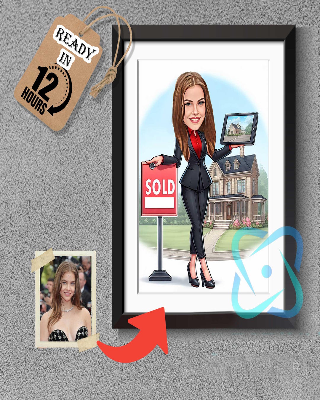 Personalized REALTOR Caricature Artwork for Real Estate Broker ...