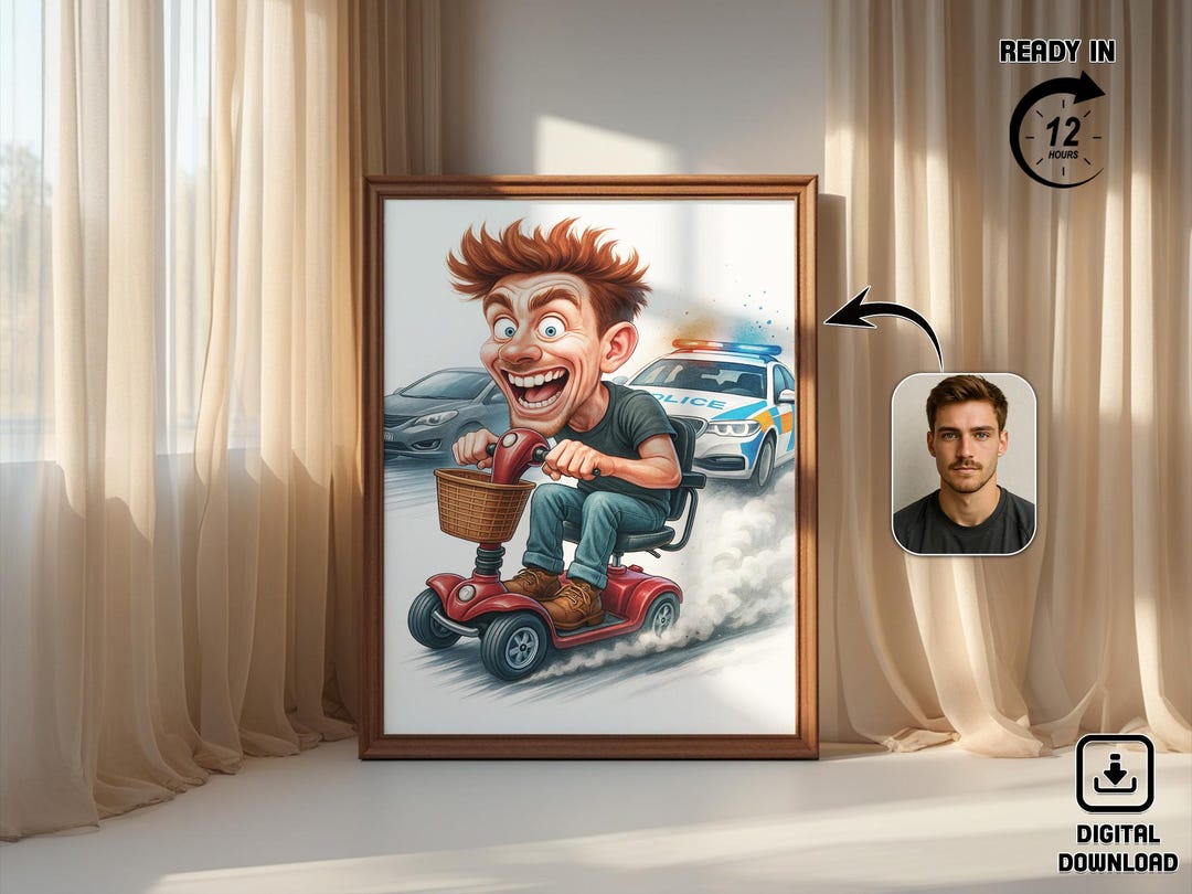 Custom Caricature Portrait: Personalized Cartoon Drawing (digital ...