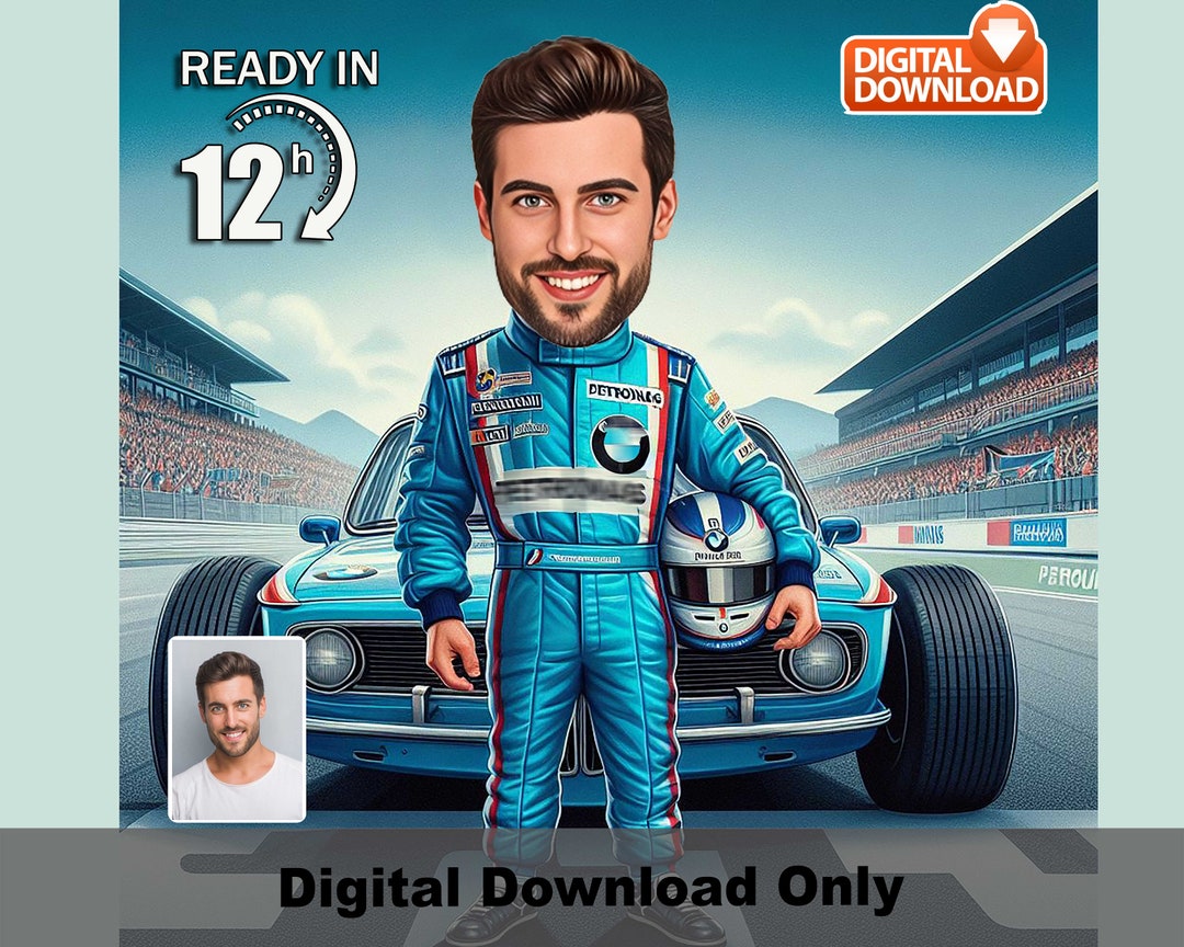 Sports Car F1 Racing Caricature Racing Bomber F1 Cartoon Drawing From ...